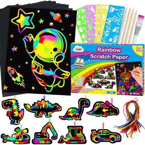 Scratch Paper Art Kit Rainbow Magic Drawing Set – Save Crazy Deals