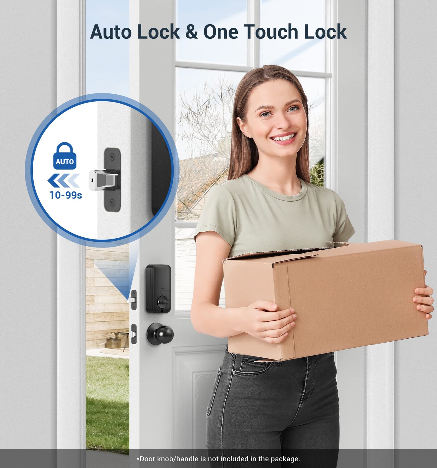 Veise Fingerprint Door Lock, Keyless Entry Door Lock with Biometric De ...
